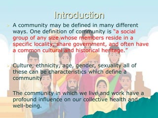 Concepts of community health and community health nursing | PPTX
