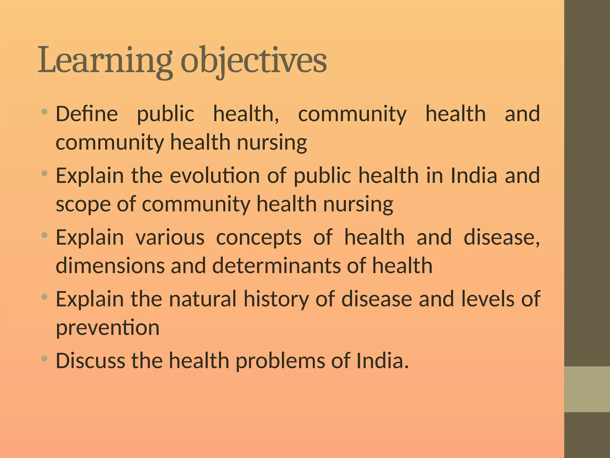Concepts of community health nursing.pptx | Medical Health