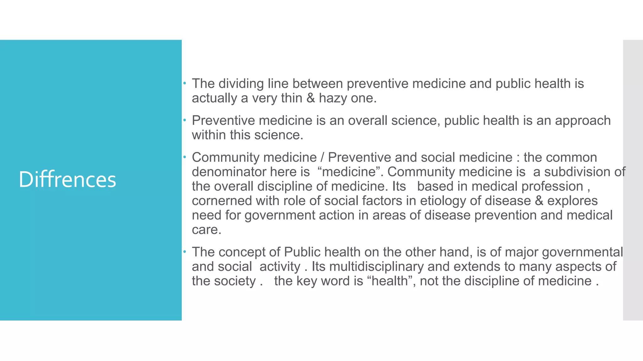 Concepts of Community med & Public health | PPTX