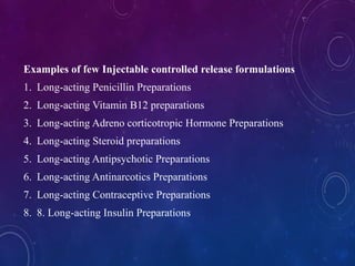 Concepts of controlled and novel drug delivery system | PPTX