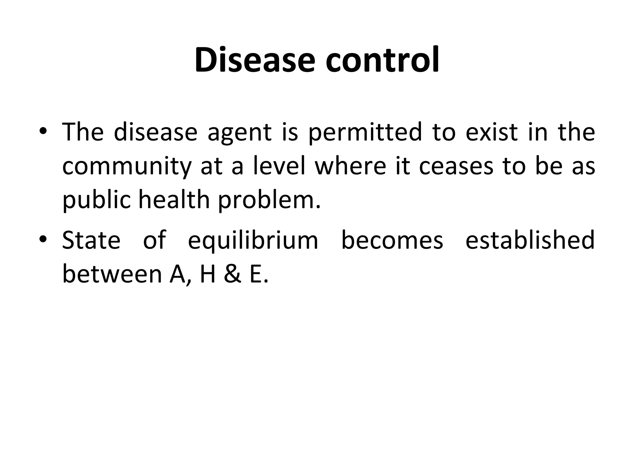 Concepts of control & prevention of diseases | PDF