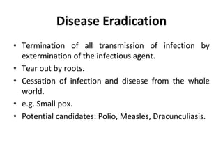 Concepts of control & prevention of diseases | PDF