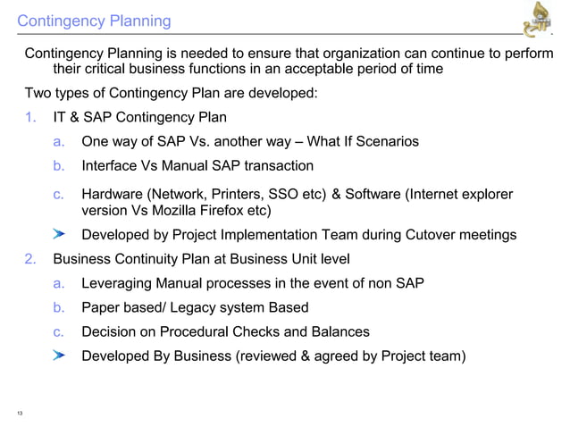Concepts of cutover planning and management | PPT