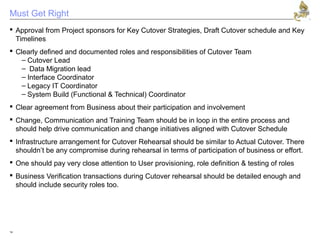 Concepts of cutover planning and management | PPT