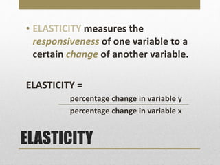 Concepts of elasticity | PPTX