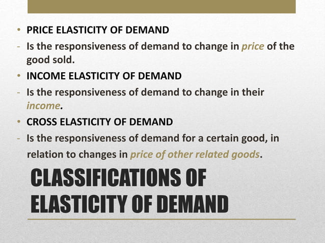 Concepts of elasticity | PPTX