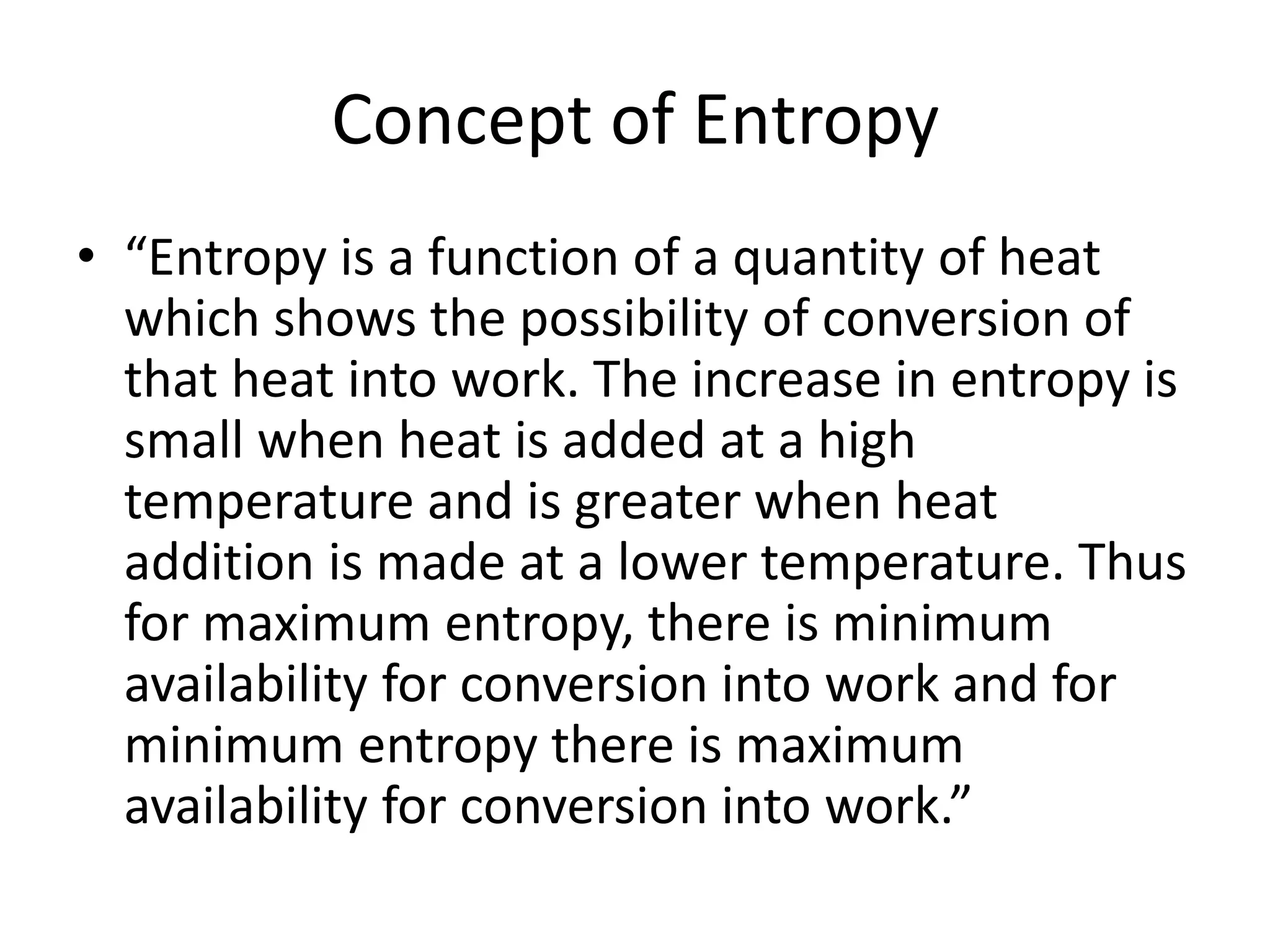 Concepts of entropy | PPTX