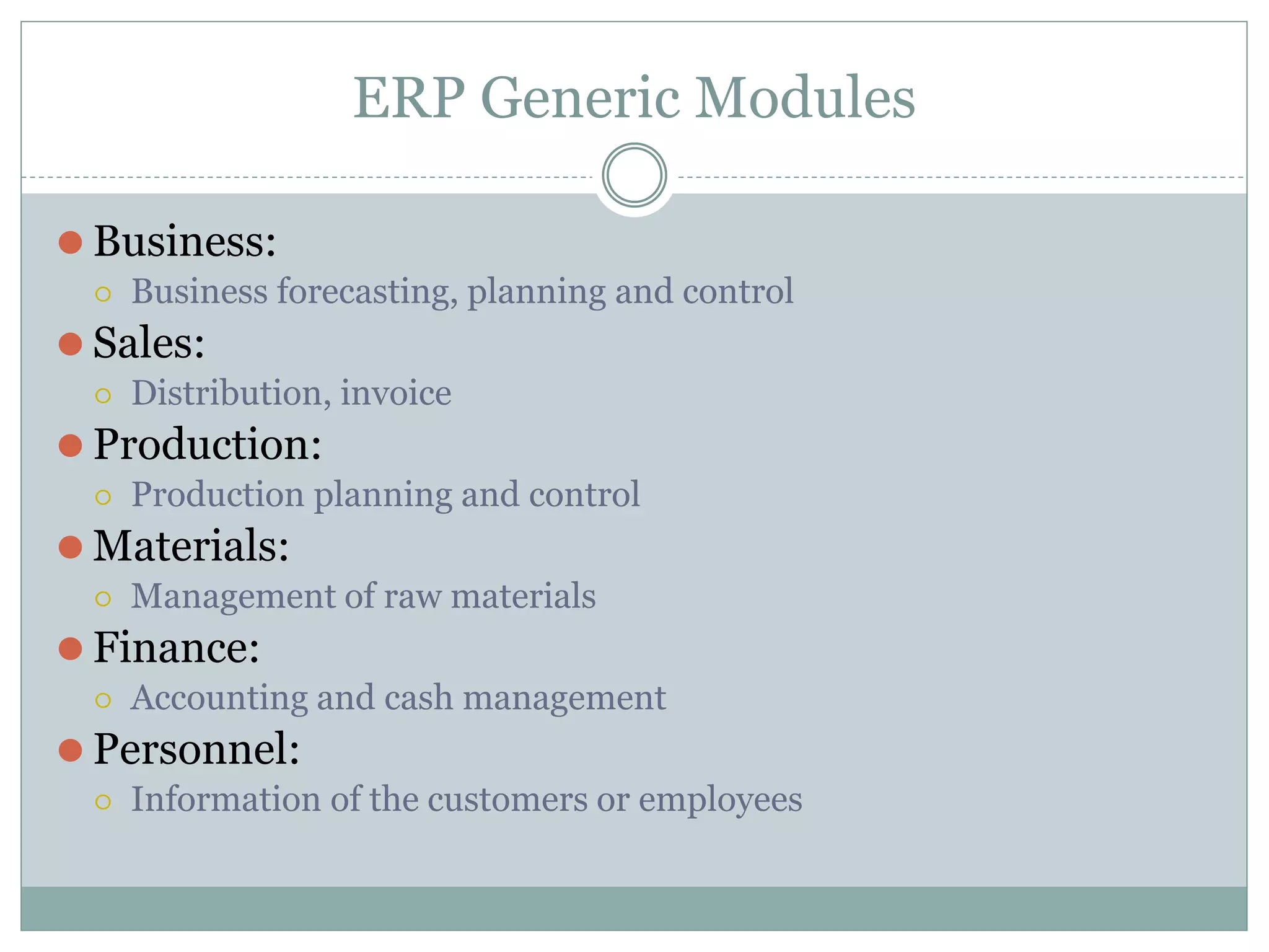Concepts of erp | PPTX
