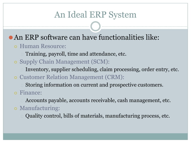 Concepts of erp | PPTX