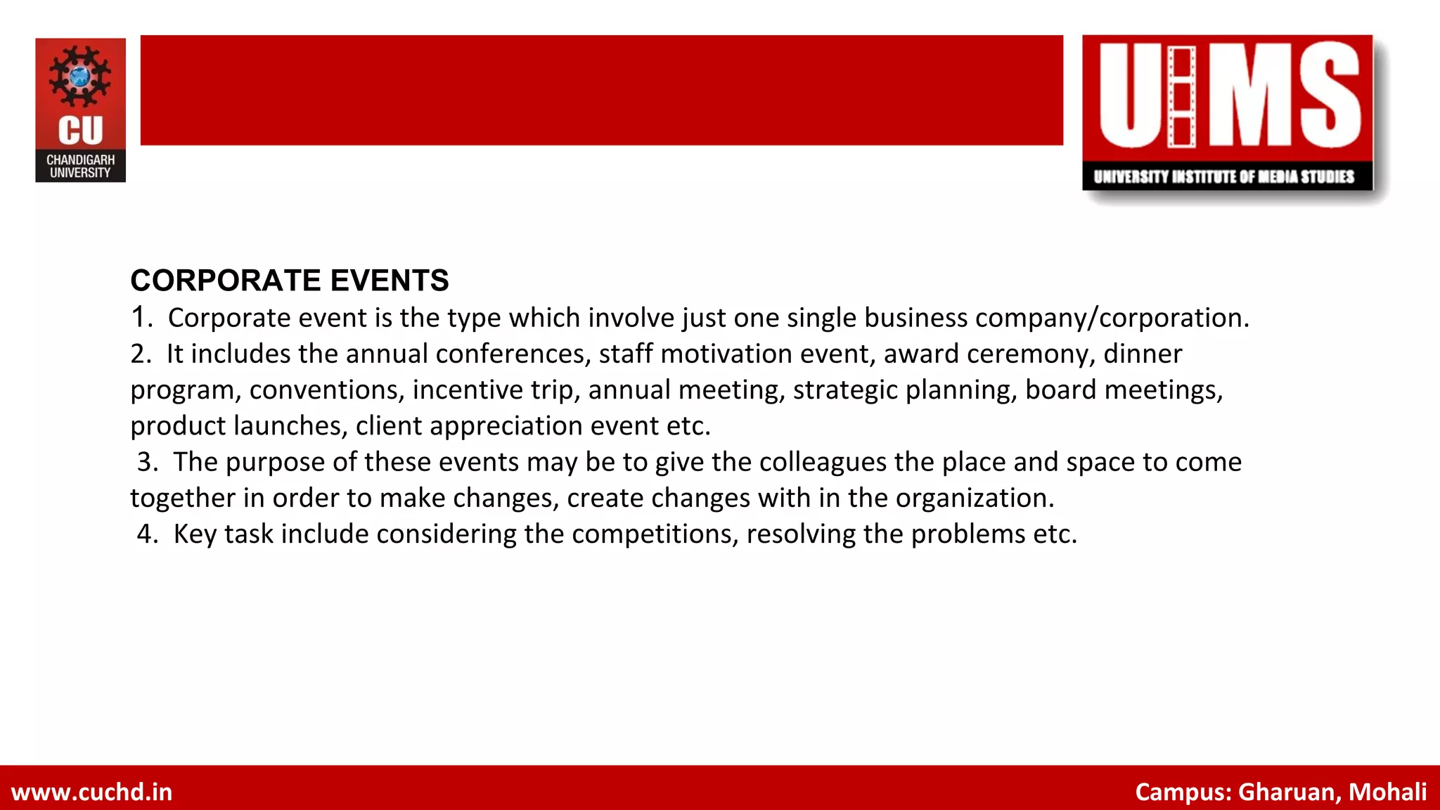 Concepts of event management | PPT