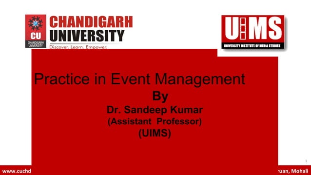 Concepts of event management | PPT