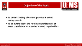 Concepts of event management | PPT