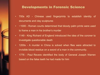 Concepts of Forensic Science for Lawyers | PPTX