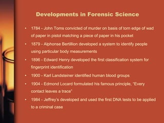 Concepts of Forensic Science for Lawyers | PPTX