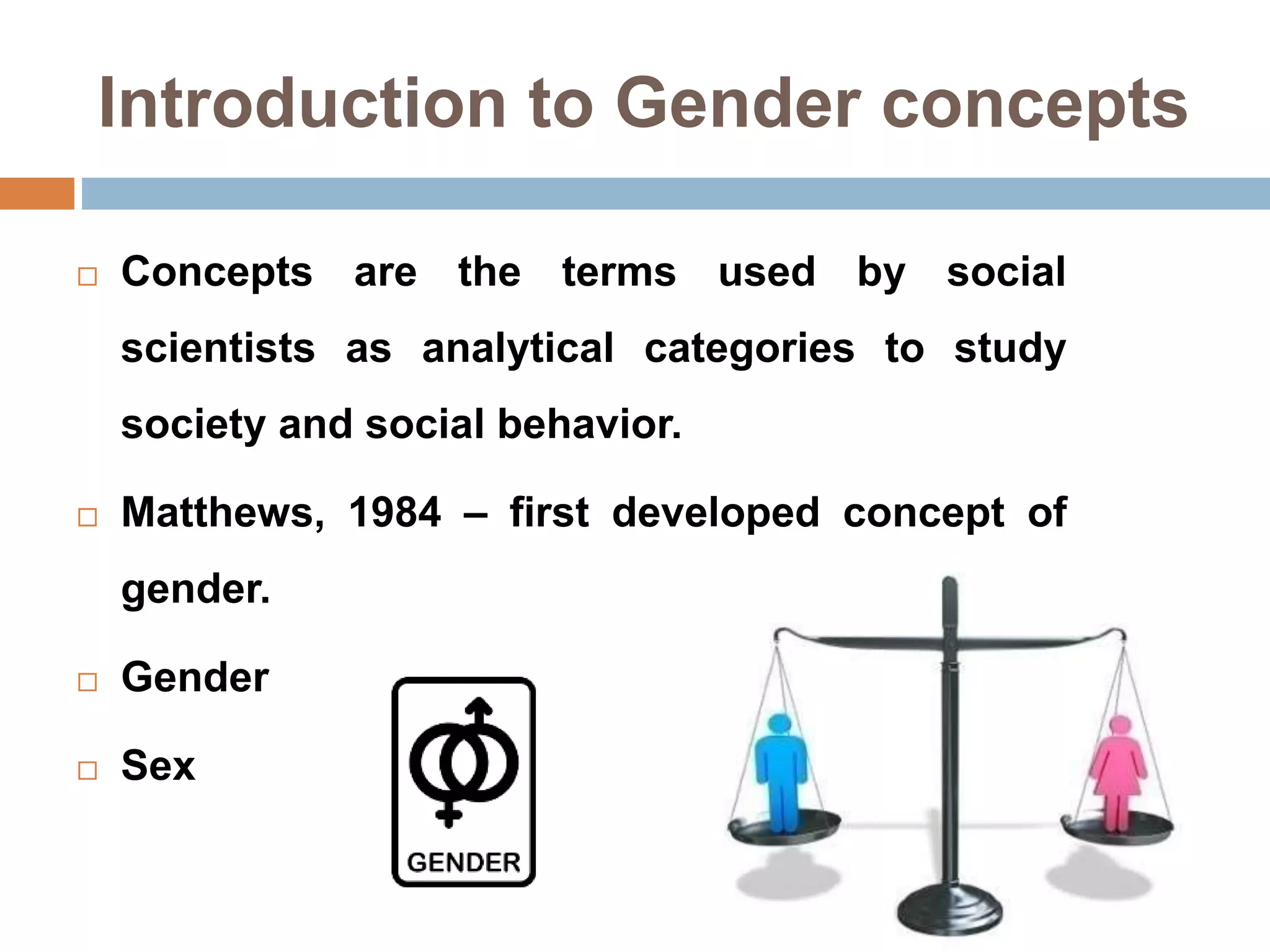 Concepts of gender | PPTX
