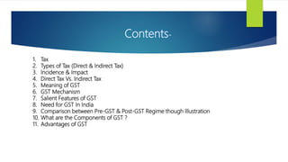 Concepts of GST | PPTX