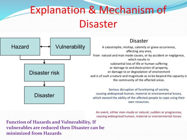 Concepts of hazard, disasters, their classification and types | PPTX ...