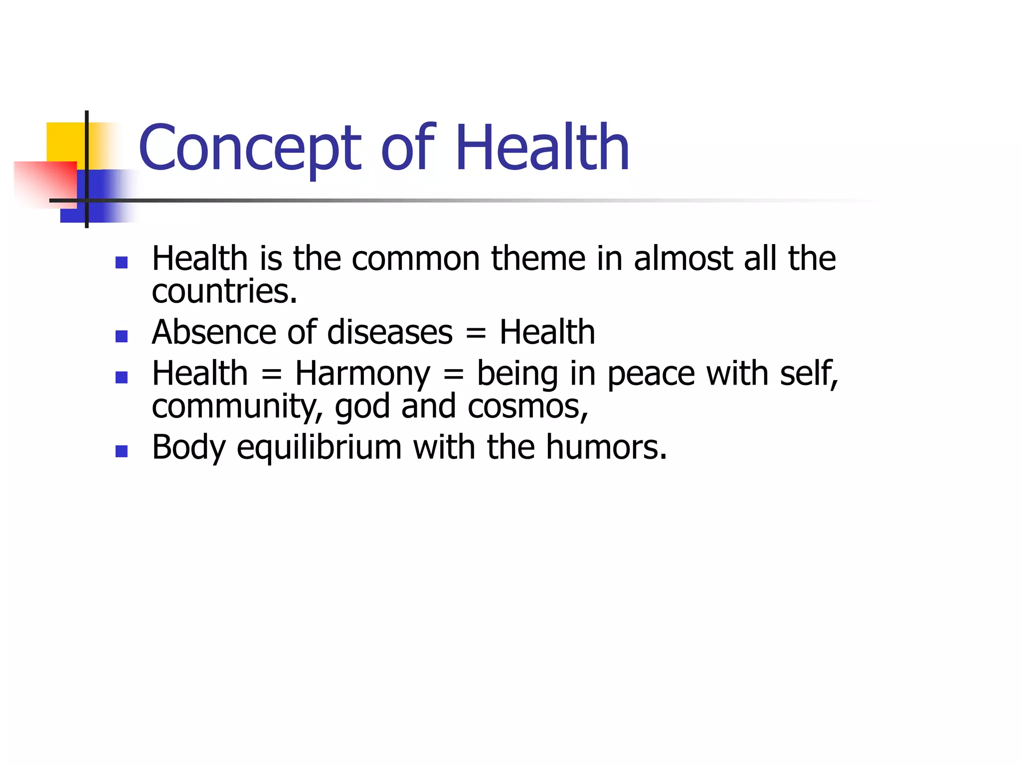 Concepts of health and disease | PPT