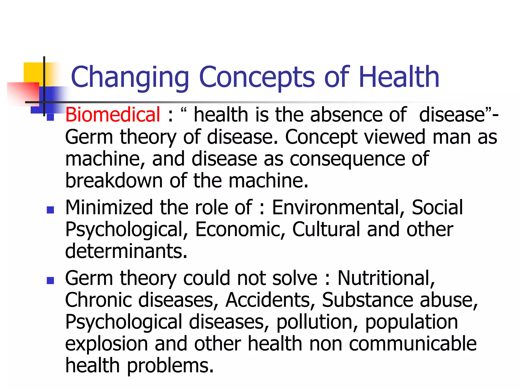 Concepts of health and disease | PPT