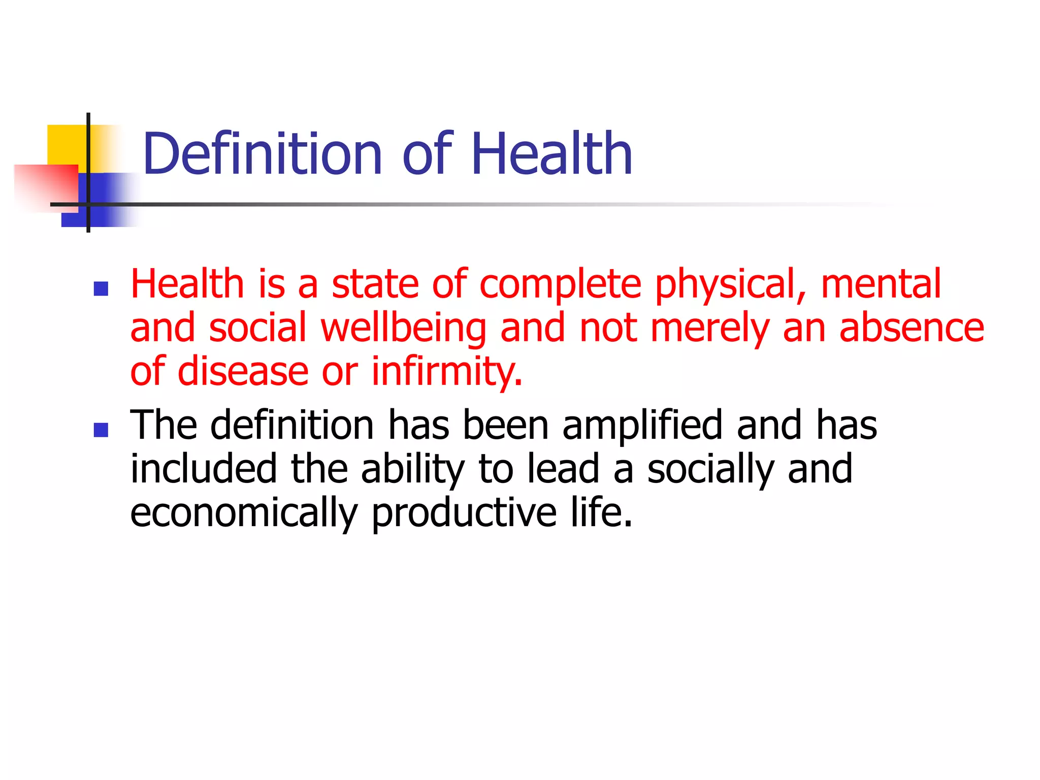 Concepts of health and disease | PPT