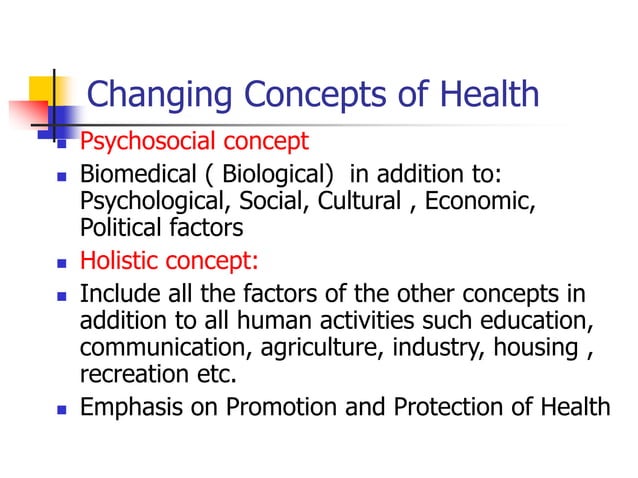 Concepts of health and disease | PPT