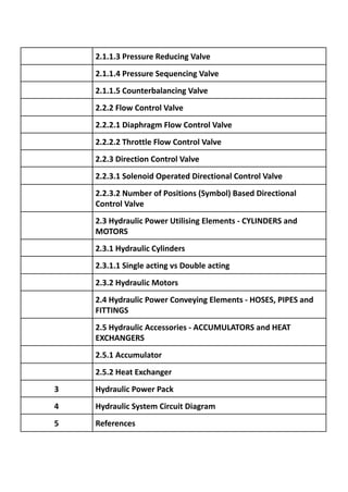 Concepts of Hydraulics System | PDF