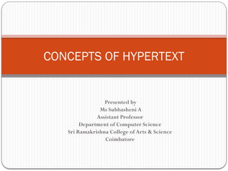 Understanding the Core Concepts of Hypertext | PPTX