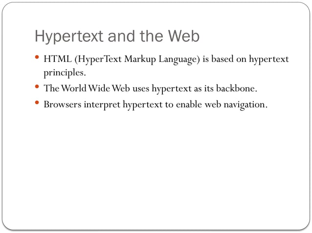 Understanding the Core Concepts of Hypertext | PPTX