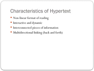 Understanding the Core Concepts of Hypertext | PPTX