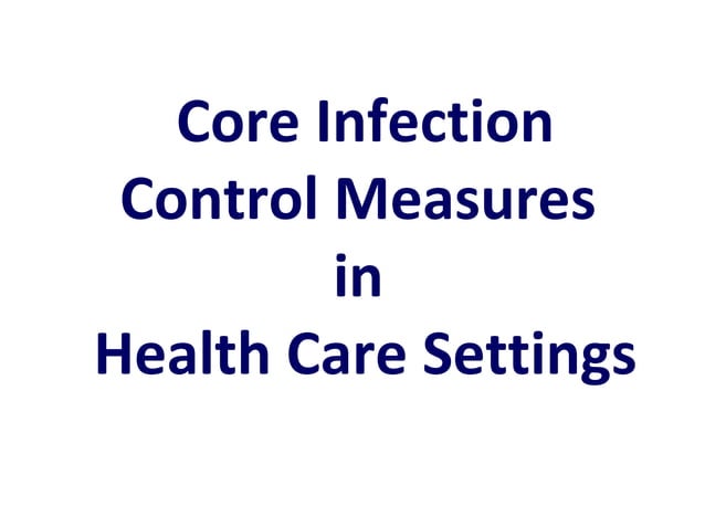 Concepts of infection control | PPT