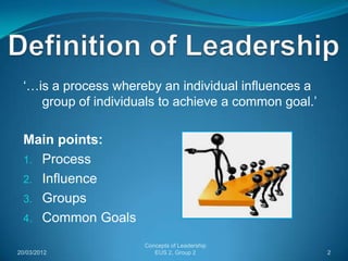 Concepts of leadership | PPTX