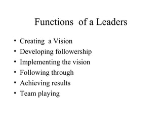 Concepts of leadership | PPT