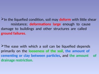 concepts of liquefaction civil engineering | PPTX