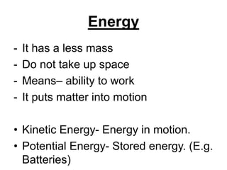 Concepts of Matter and Energy | PPTX
