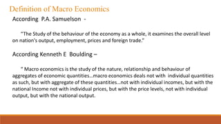 Concepts of micro and macro economics | PPTX