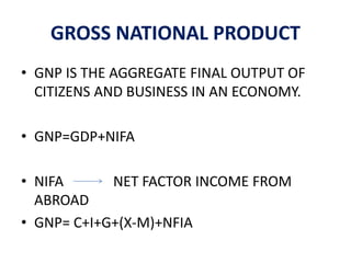 Concepts of NATIONAL INCOME | PPTX