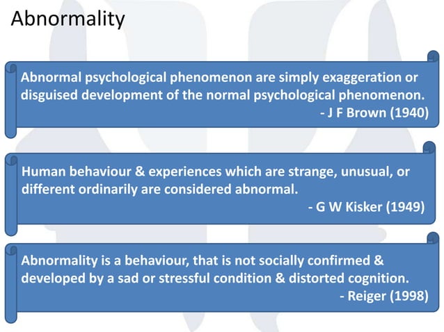 Concepts Of Normality And Abnormality Pdf Mental Health Diseases And Conditions