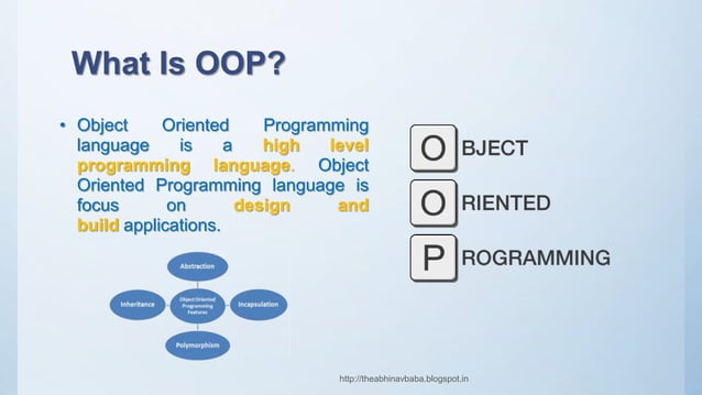 Concepts of Object Oriented Programming By Manju Ashish Buddhaghosh | PPTX