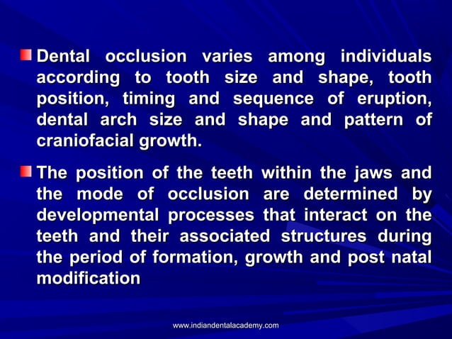 Concepts of occlusion | PPT