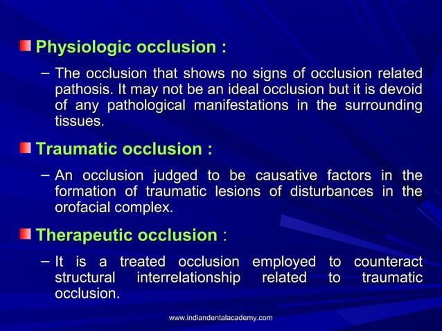 Concepts of occlusion | PPT