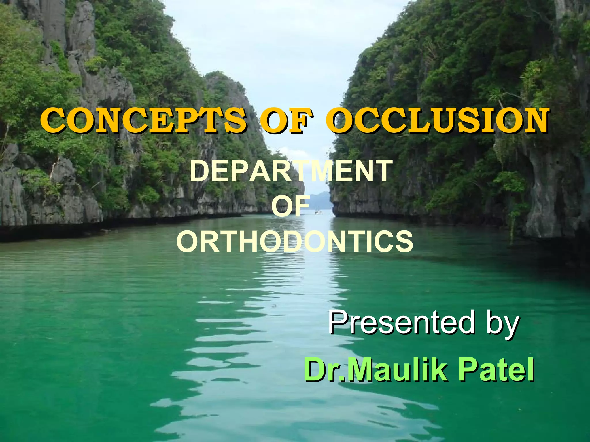 Concepts of dental occlusion and importance of six keys of occlusion in ...