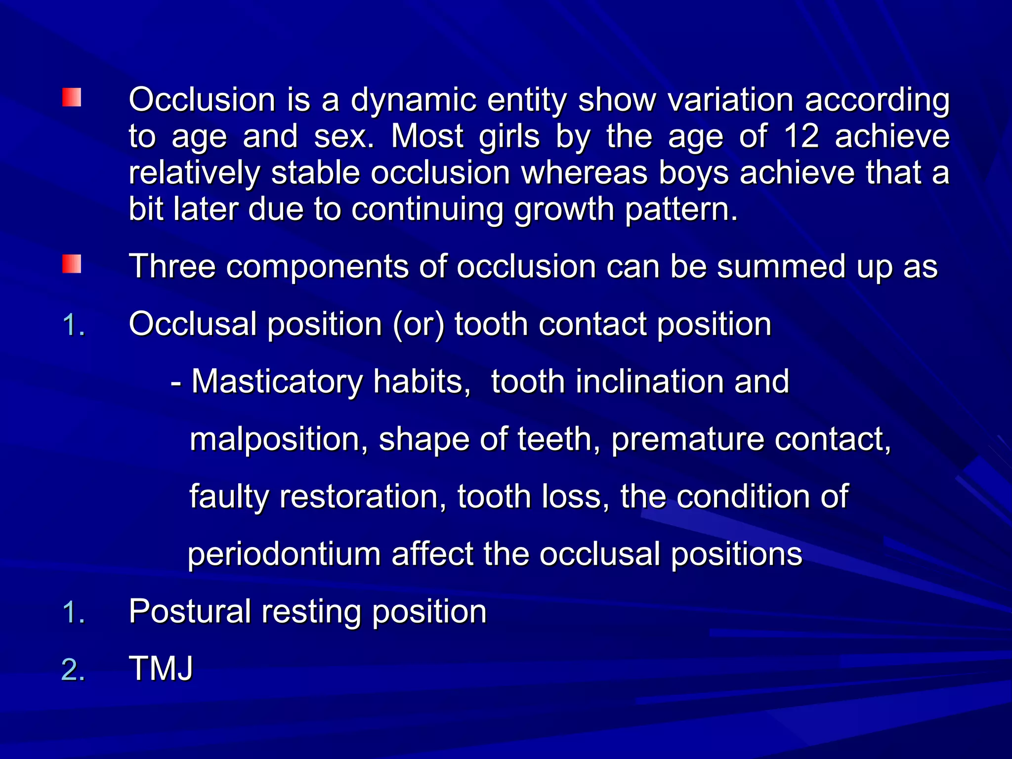 Concepts of dental occlusion and importance of six keys of occlusion in ...