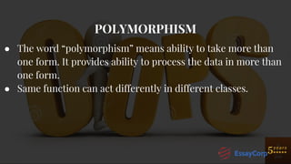 Concepts of OOPs | PPT