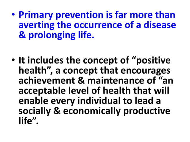CONCEPT OF PREVENTION | PPTX