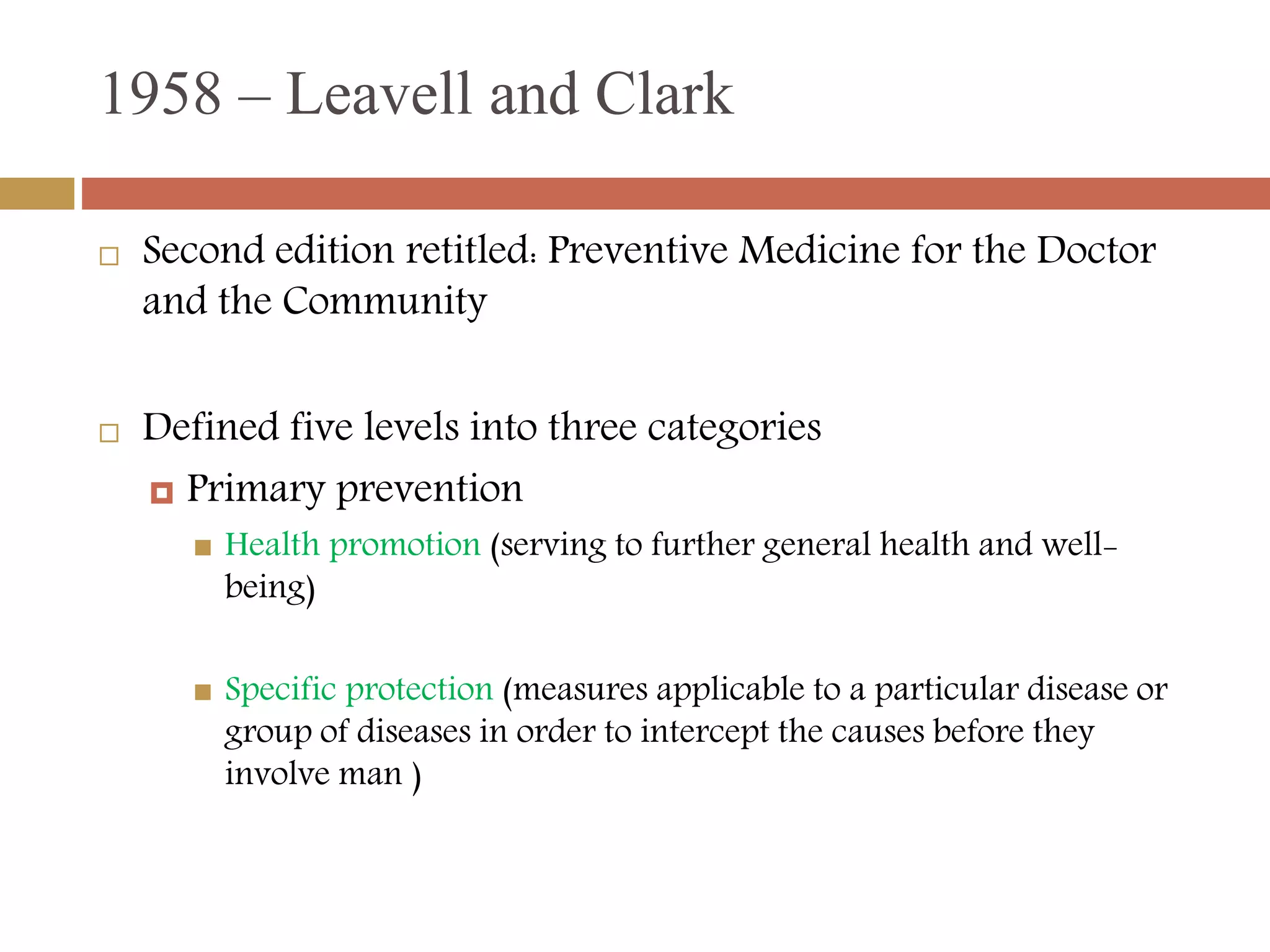 Concepts of prevention and control of diseases | PPTX
