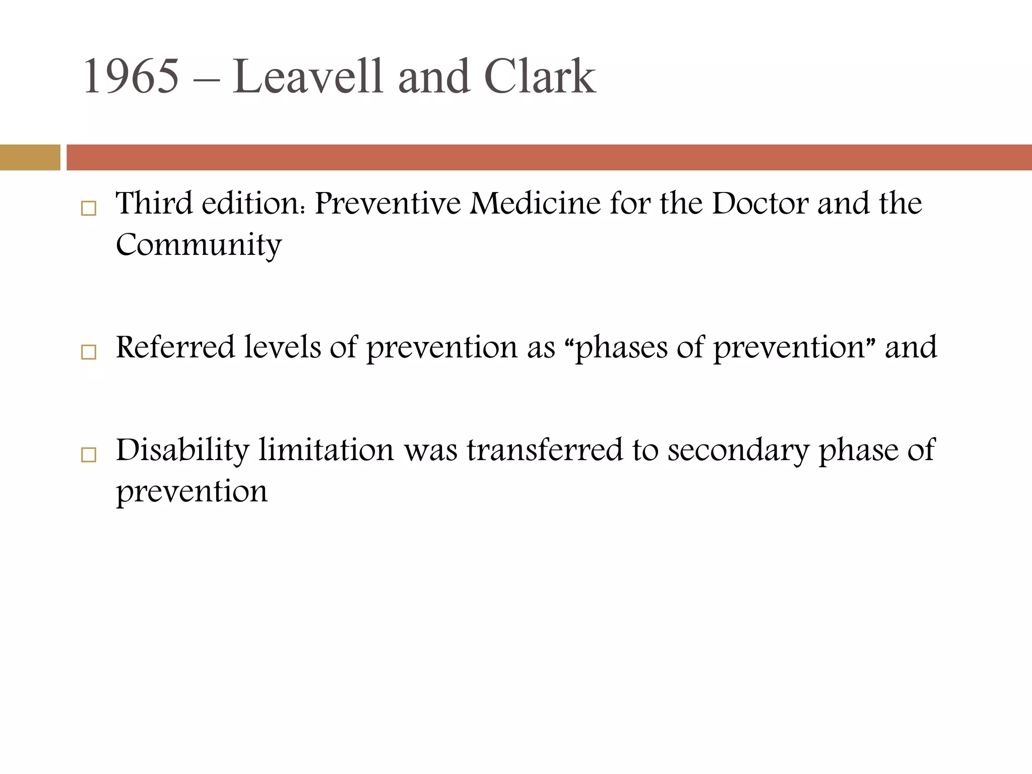 Concepts of prevention and control of diseases | PPTX