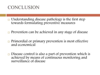 Concepts of prevention and control of diseases | PPTX