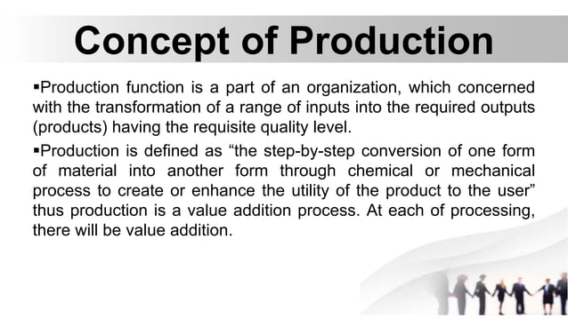 Concepts of Production Process | PPT