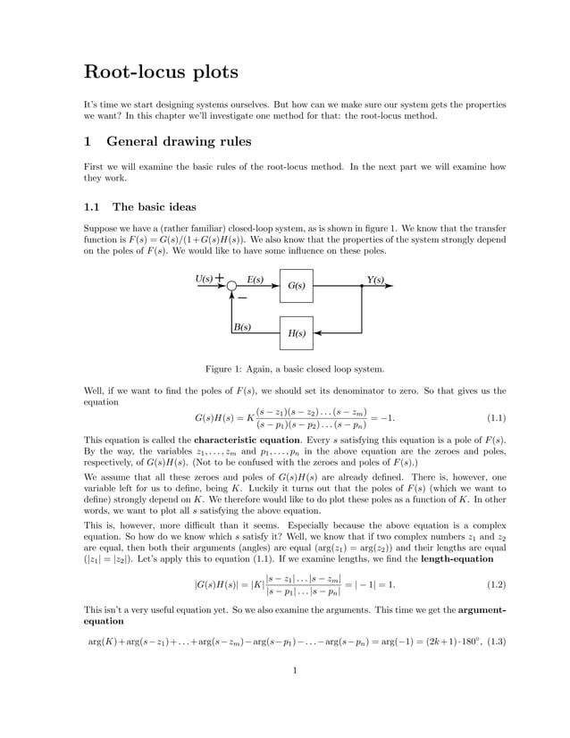 Concepts of root locusplots by tarun gehlot | PDF
