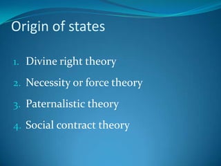 Concepts of state and government | PPTX